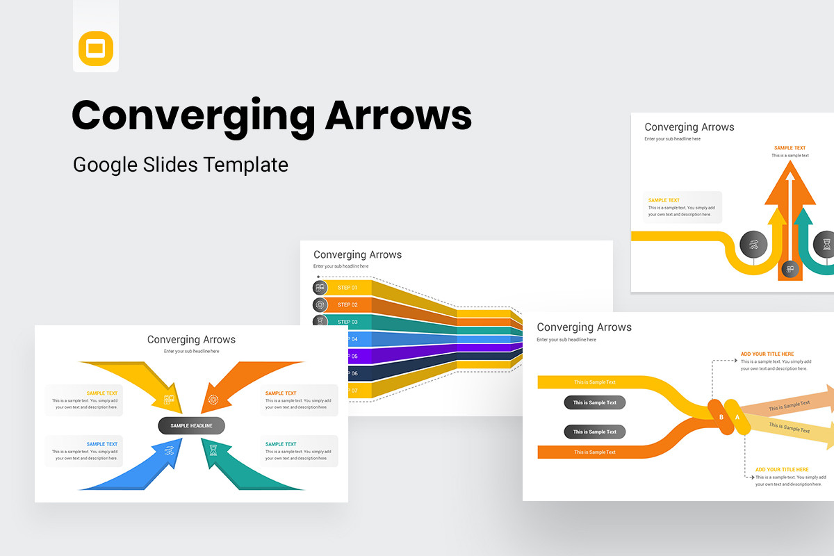 Converging Arrows Google Slides Template | Nulivo Market